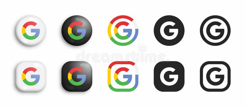 Google Modern 3D and Flat Icons Set Vector Editorial Photo ...