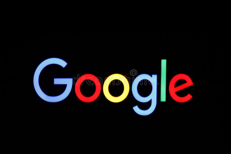 Google neon editorial stock image. Image of bright, logotype - 195374229