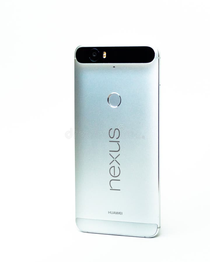 Google Nexus 6P Silver by Huawei Front View Isolated White Background ...
