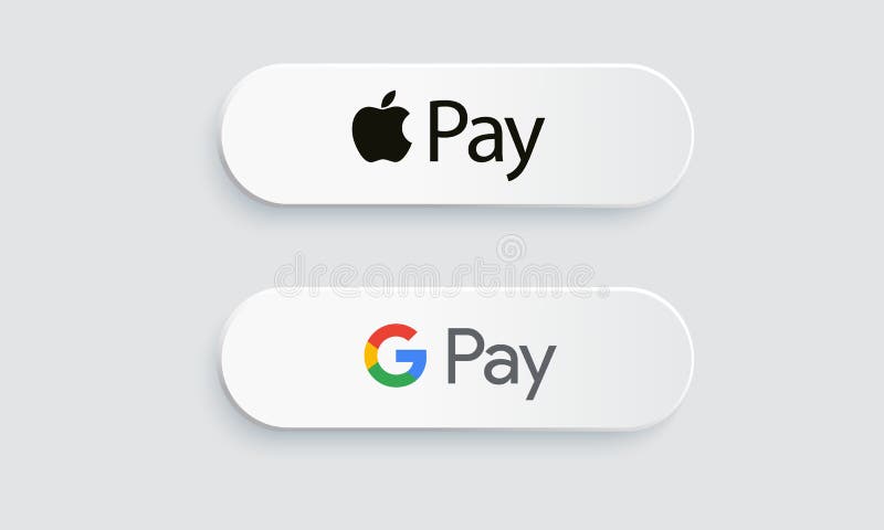 Google Pay, App Store App Pay, - Popular Realistic Payment Logotype ...