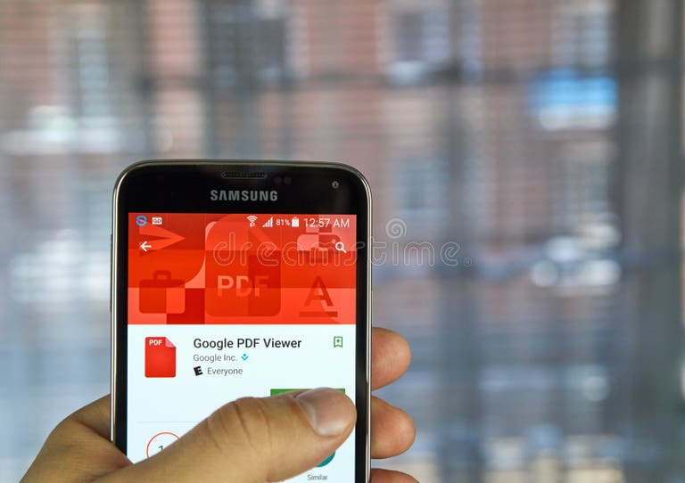 Google pdf viewer. editorial photo. Image of application - 70715516