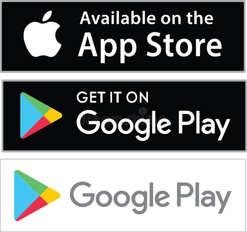 Google Play Bouton Icônes Google Play Logo App Store Logo Play Store ...