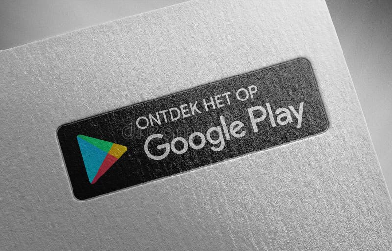 Google-play-badge-1_1 on Paper Texture Editorial Image - Image of store ...