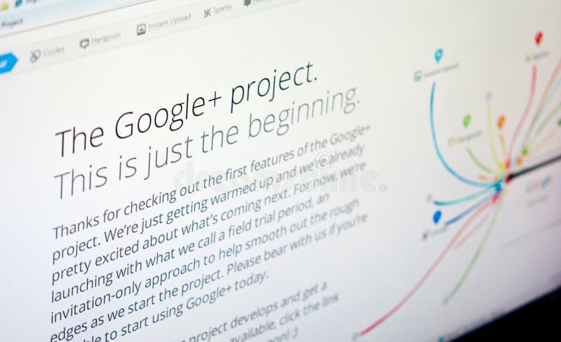 Google plus editorial photography. Image of project, computer - 20094732