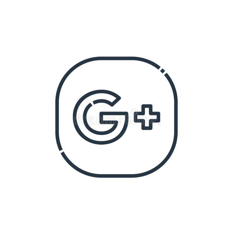 Google Plus Icon Vector from Social Media Logos Concept. Thin Line ...