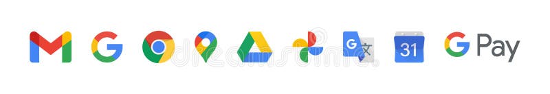 Google Product. Icon Set of Logotype Google. Vector: Google, Gmail ...