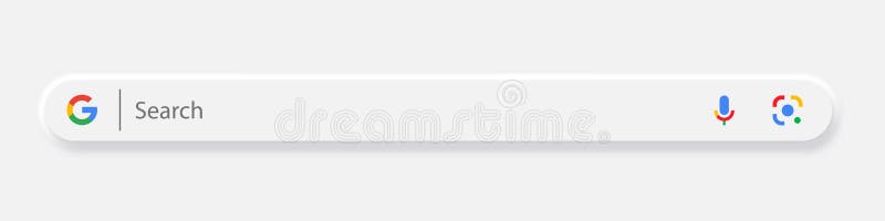 Google Search Bar. Search Window with Shadow on Isolaed Background ...