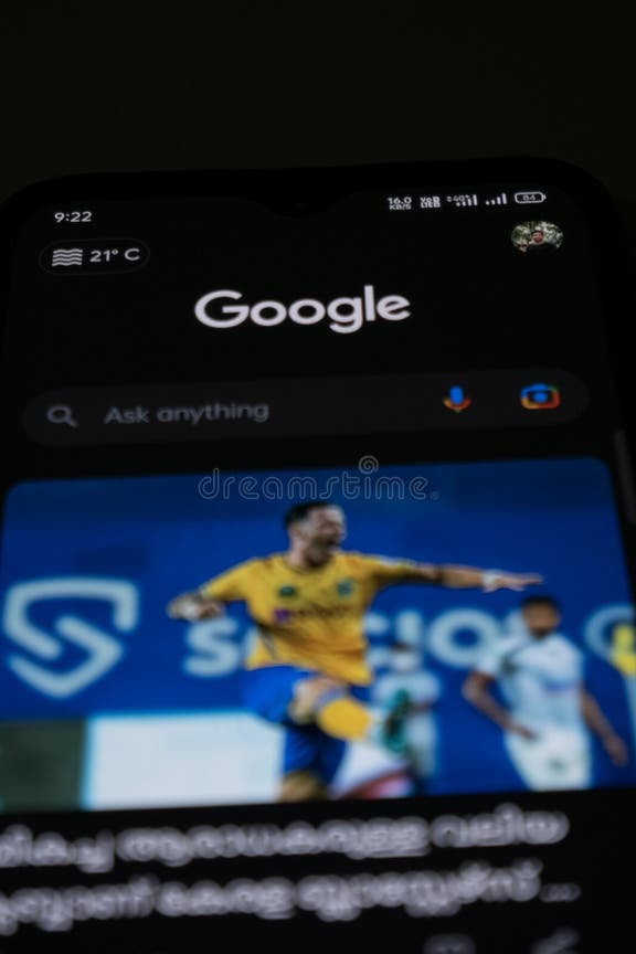 Google Search Engine on Android Platform Editorial Photography - Image ...