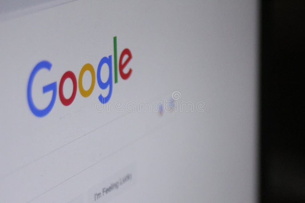 Google Search Engine Homepage Displayed on a Computer Screen Editorial ...