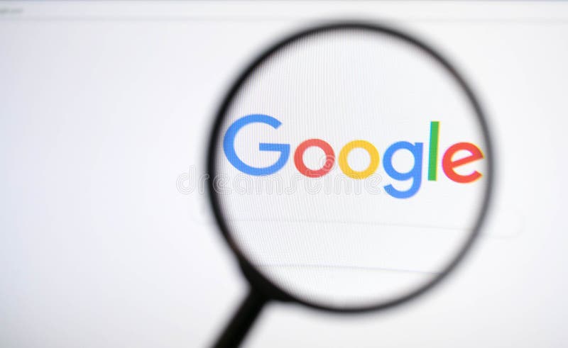 Google Search and Magnifying Glass Editorial Image - Image of internet ...