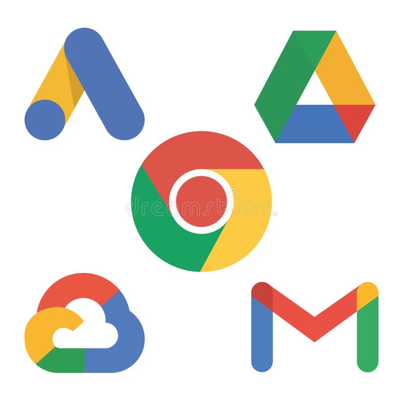 Google Service Icons Vector, Google App Logo Pack, Flat Google Icons ...