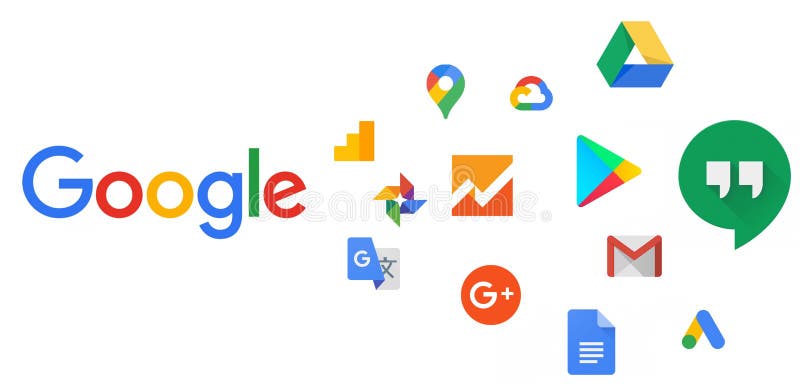 Google Services Logotypes Isolated on White Editorial Photography ...