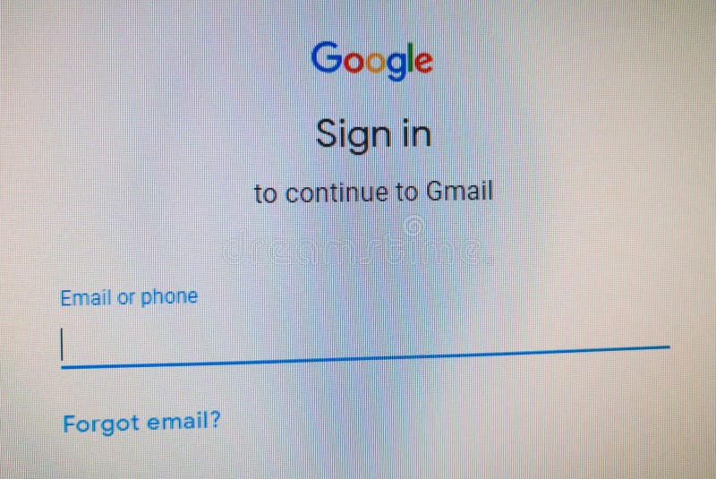Google Sign in Website. Continue To Gmail with Phone or Username ...