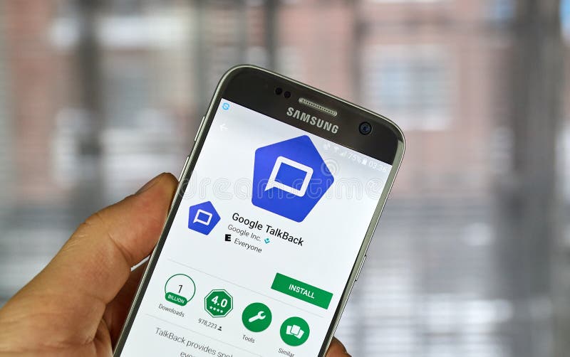 Google Talkback app editorial stock photo. Image of reports - 84136793