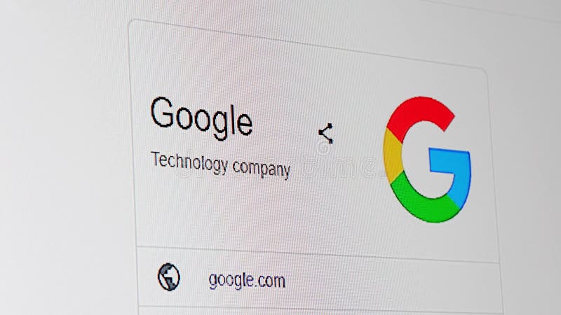 Google Technology Company Logo on the Screen. Editorial Editorial Image ...