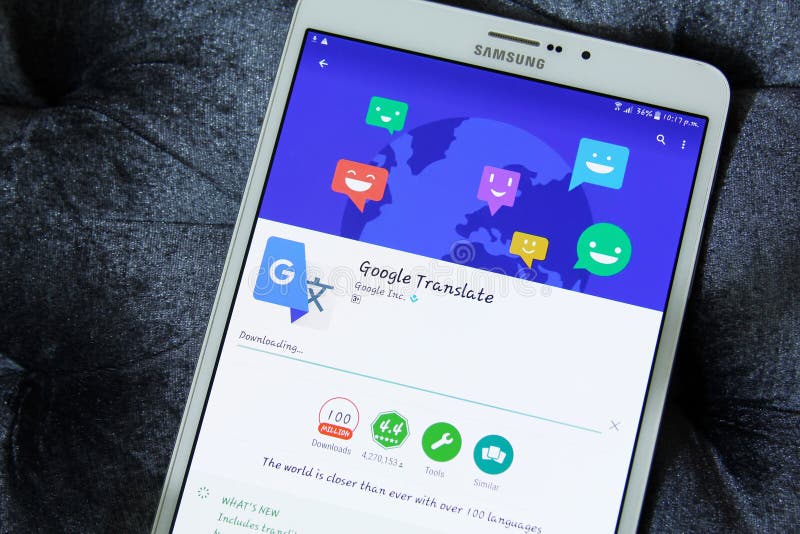 Google traduce il app immagine editoriale. Immagine di traduca - 74943295