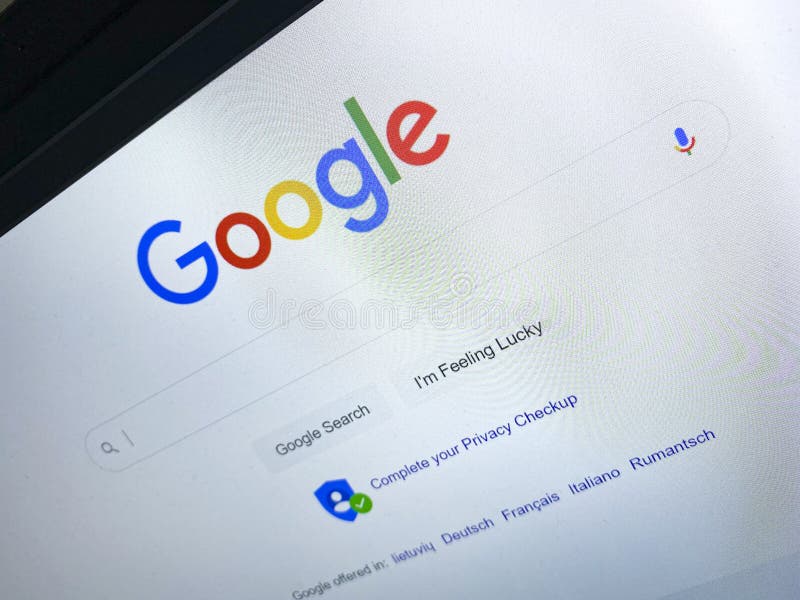 Google Web Page on a Computer Screen Editorial Stock Photo - Image of ...