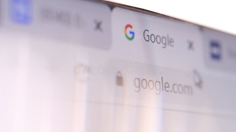 Google Website in Browser and on the Computer Screen. Editorial Shot ...