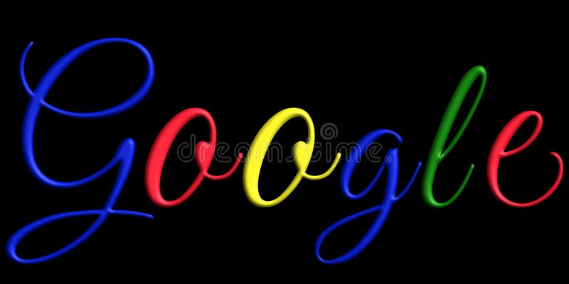 Google Writing on a Black Background Editorial Photography ...