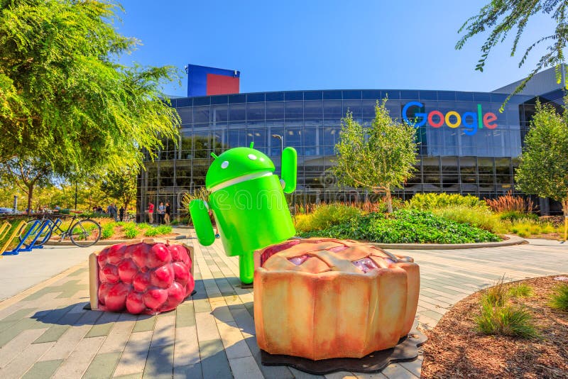 Googleplex Mountain View editorial photography. Image of mobile - 126784782