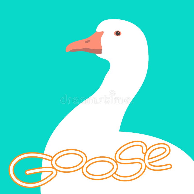Goose Bird Vector Illustration Flat Style Profile Stock Vector ...