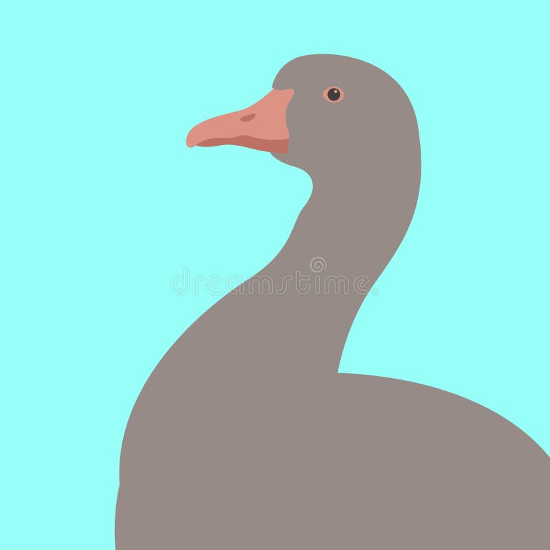 Goose Bird Vector Illustration Flat Style Profile Stock Vector ...