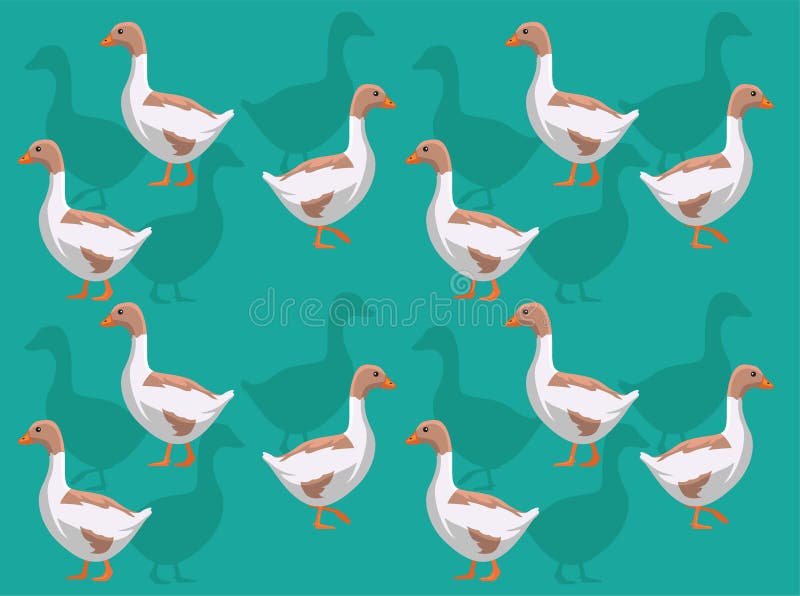 Goose Buff Animation Seamless Wallpaper Background Stock Vector ...