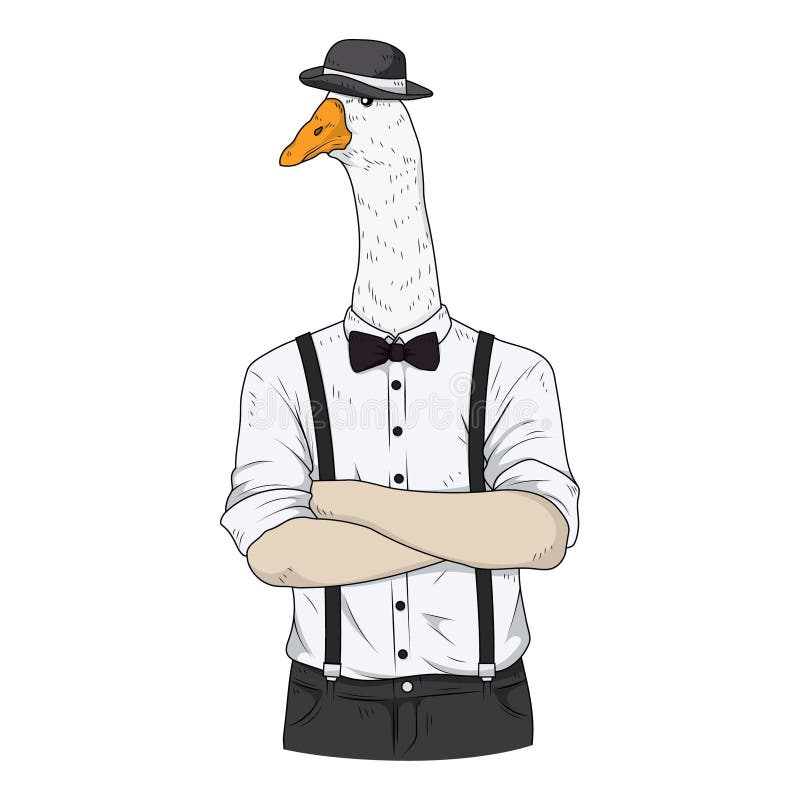 Goose Character. Vector Illustration Decorative Design Stock Vector ...