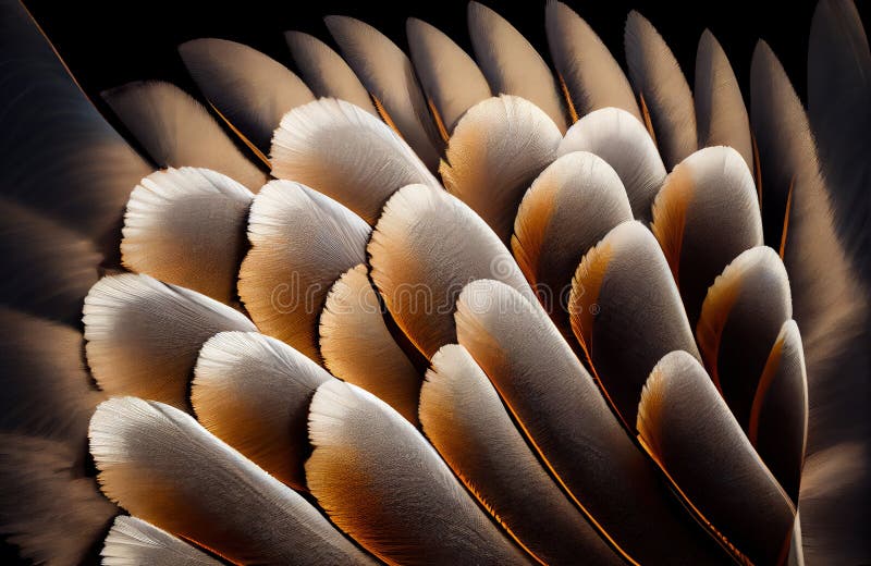 Goose Feathers Background, Brown Plume , Wings Texture, Generative Ai ...