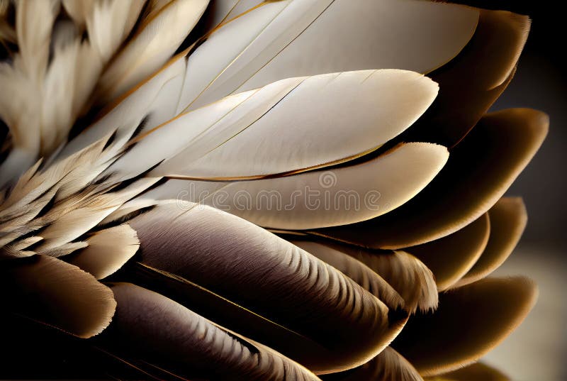 Goose Feathers Background, Brown Plume , Wings Texture, Generative Ai ...