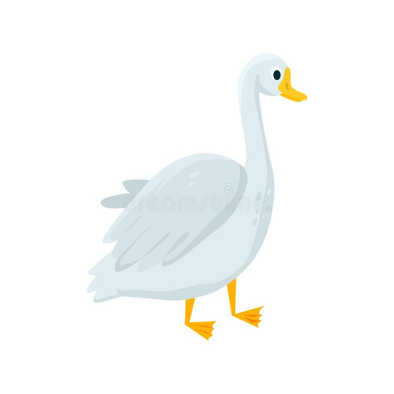 Goose Flat Icon. Colored Vector Element from Birds Collection. Creative ...