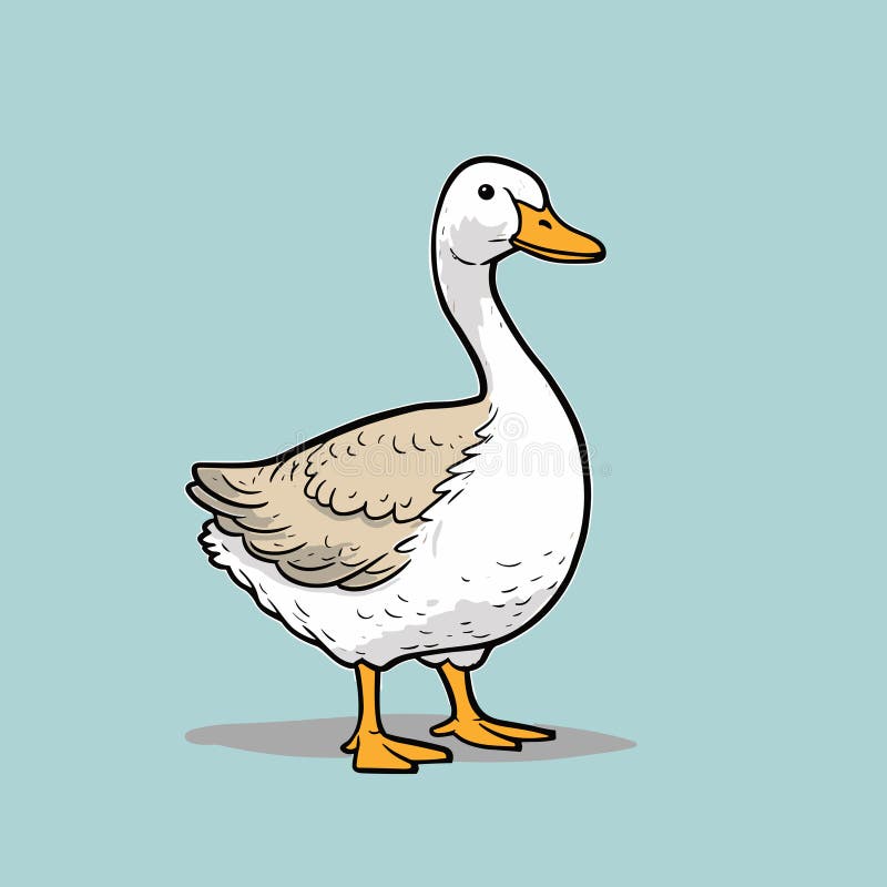 Goose Hand-drawn Illustration. Goose. Vector Doodle Style Cartoon ...