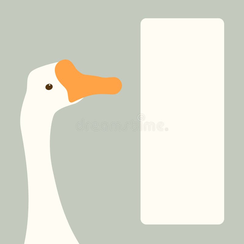 Goose Head Vector Illustration Flat Style Front Stock Vector ...