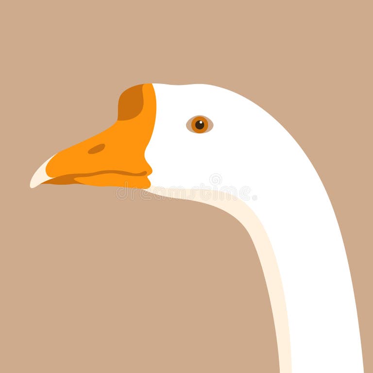 Goose Head Vector Illustration Flat Style Profile Stock Vector ...