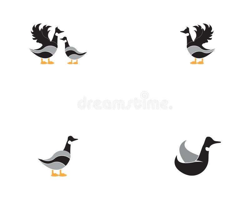 Goose Icon and Symbol Vector Illustration Stock Illustration ...