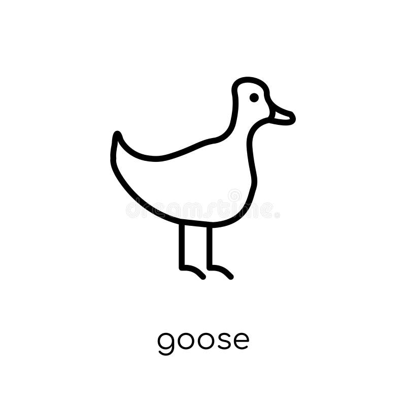 Goose Linear Icon. Modern Outline Goose Logo Concept on White Ba Stock ...