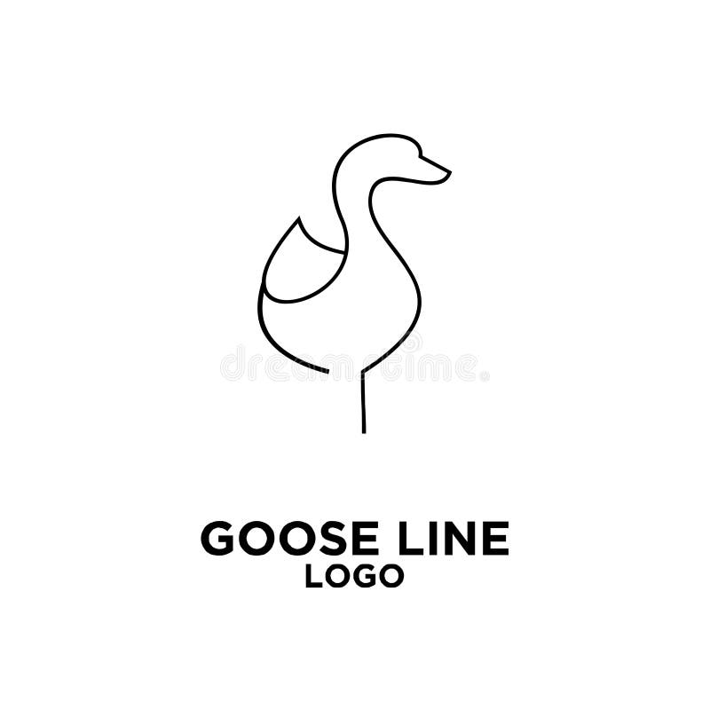 Goose Line Logo Abstract Icon Design Stock Vector - Illustration of ...