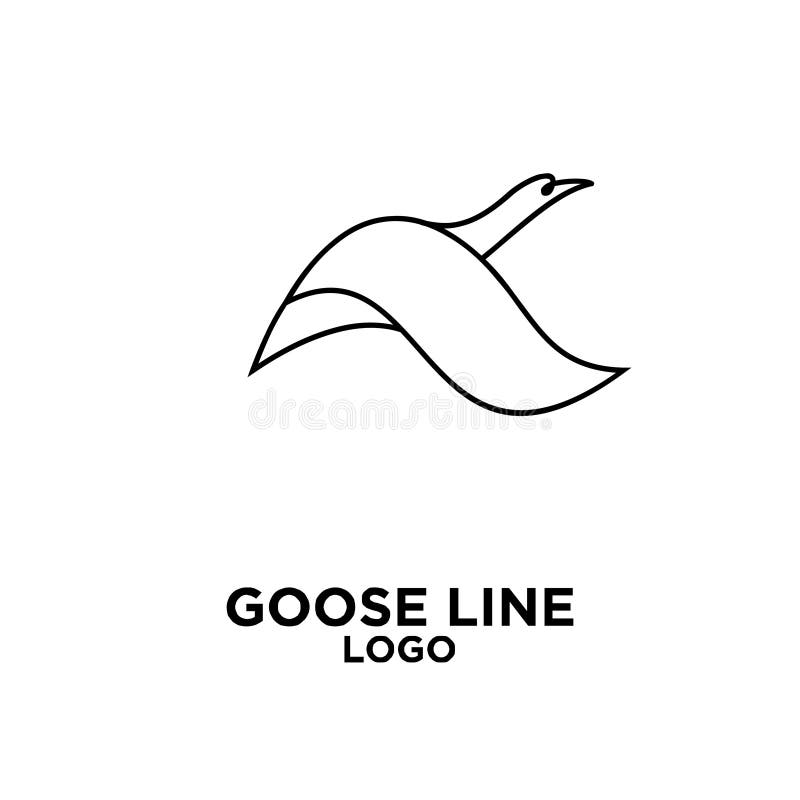 Simple goose drawing stock vector. Illustration of style - 122451788