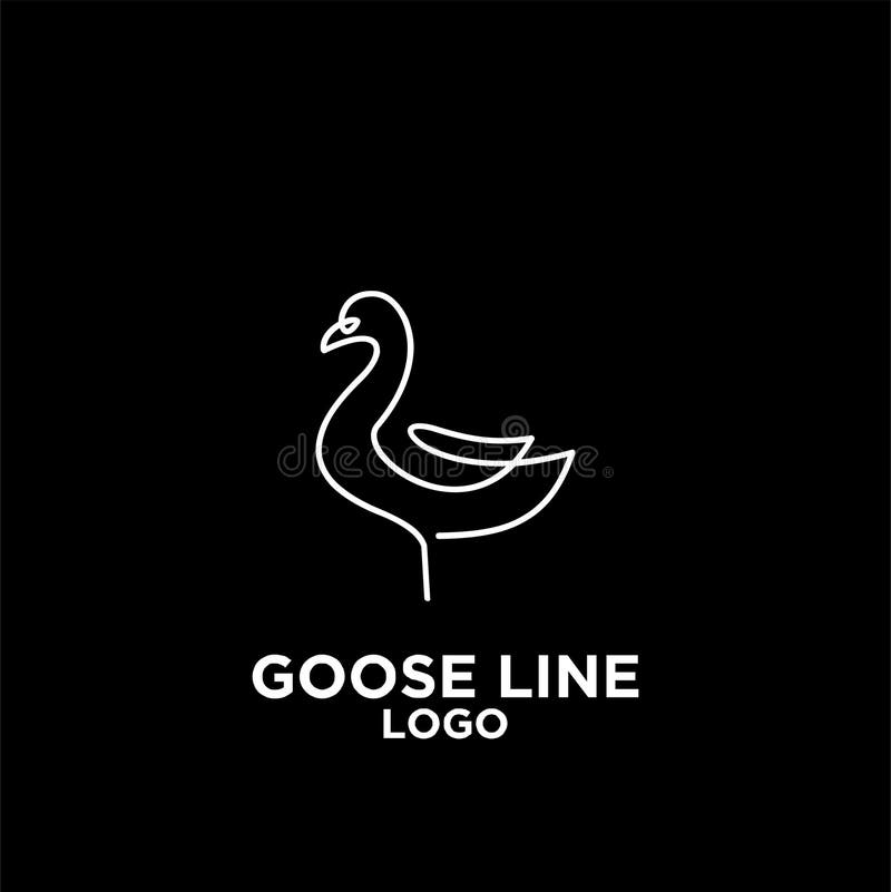 Goose Line Logo Abstract Icon Design Stock Vector - Illustration of ...