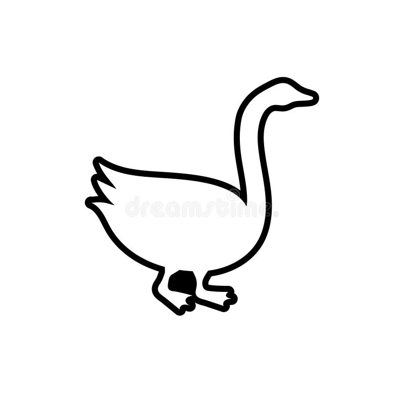 Goose Outline Icon Design Template Vector Isolated Stock Vector ...