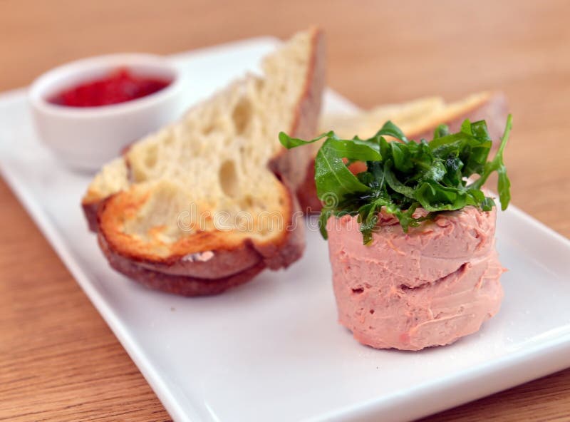 Goose pate with bread stock image. Image of goose, food - 32830525
