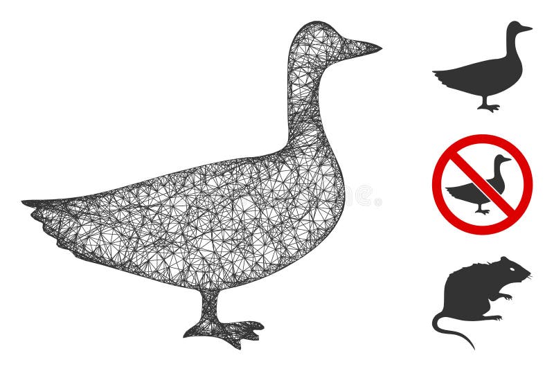 Goose Polygonal Web Vector Mesh Illustration Stock Illustration ...