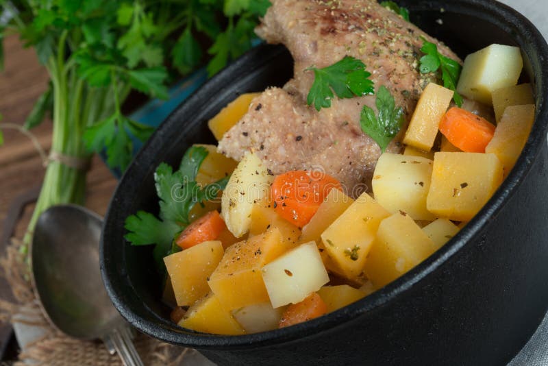 Goose - Soup with Red Wine and Thyme Stock Photo - Image of dish, duck ...