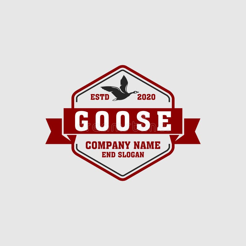 Goose Vintage Vector Logo Graphic Modern Abstract Stock Vector ...