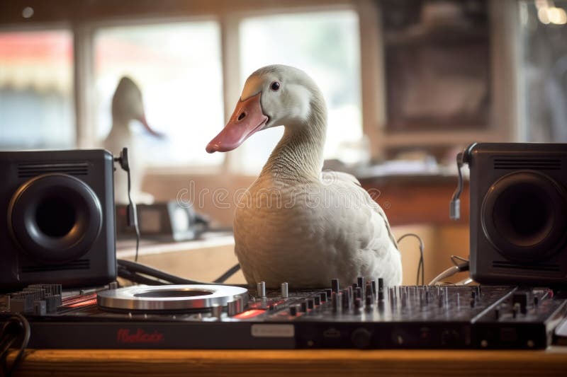 A Goose Wearing As DJ Generative AI Stock Illustration - Illustration ...