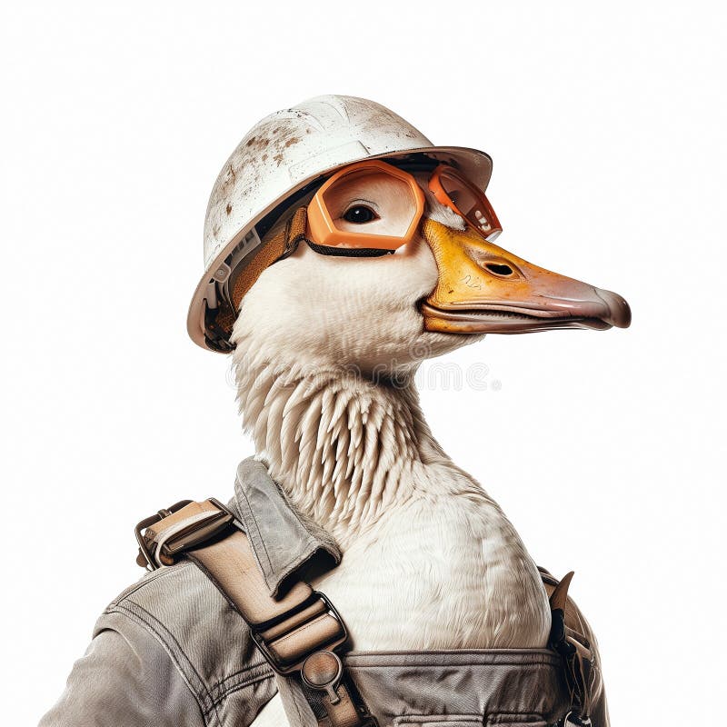 A Goose Working As an Engineer. the Concept of Geese of Various ...