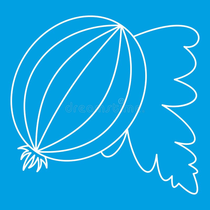 Gooseberry Fruit Icon, Outline Style Stock Vector - Illustration of ...