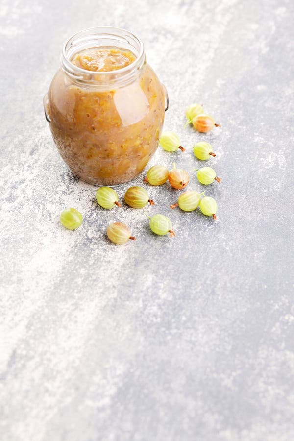 Gooseberry jam stock image. Image of glass, food, homemade - 57524473