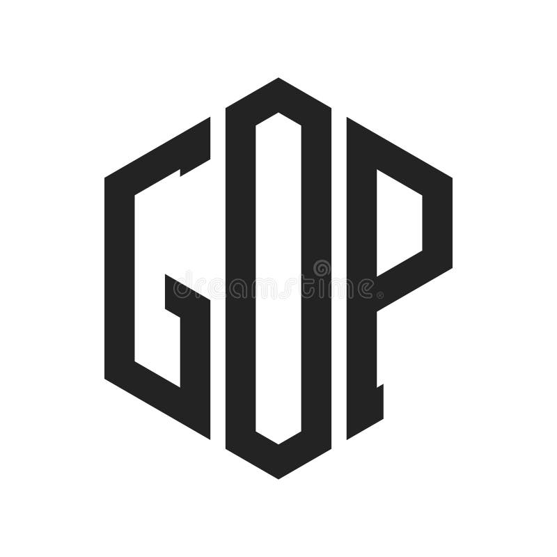 GOP Logo Design. Initial Letter GOP Monogram Logo Using Hexagon Shape ...