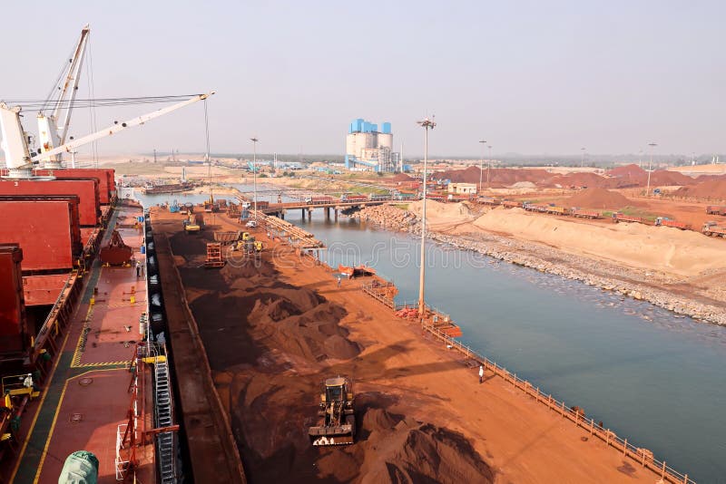 Iron ore terminal stock photo. Image of heavy, surplus - 28765448
